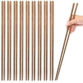 10 Pairs Extra Long Cooking Chopsticks, 16.5 Inches Reusable Wooden ...