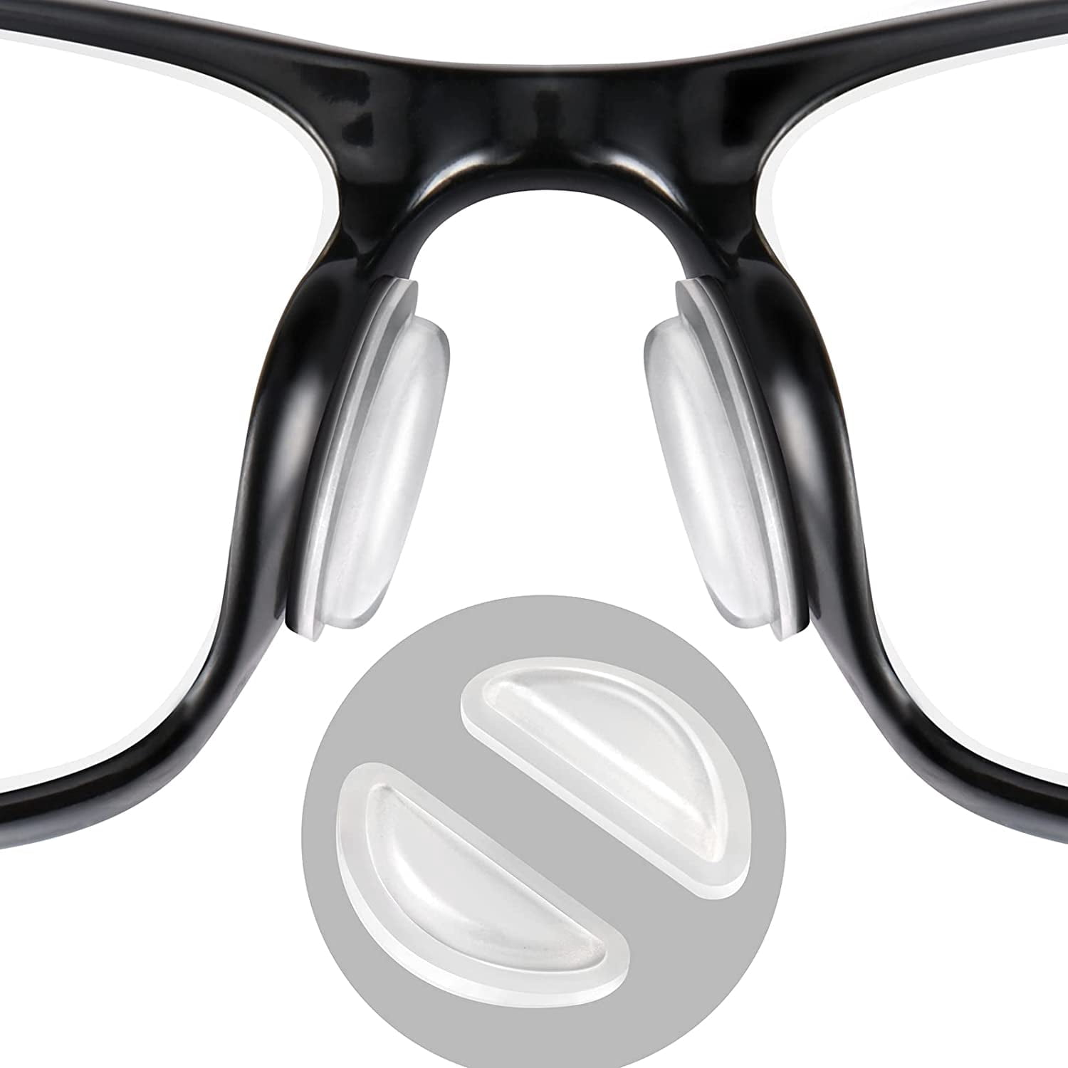10 Pairs Eyeglass Nose Pads, Comfort Soft Silicone Glasses Nose Pad ...