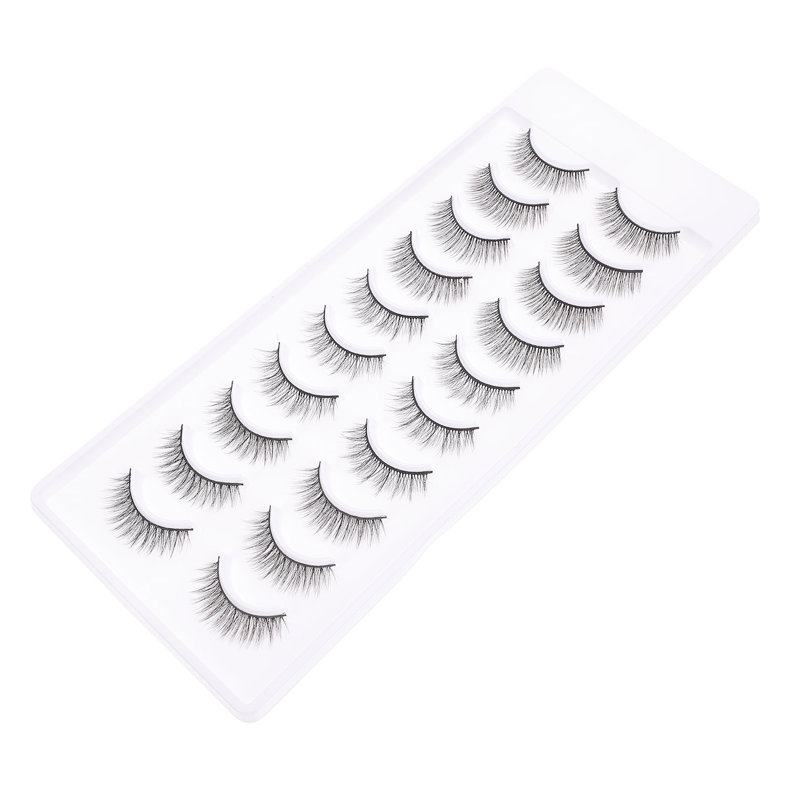 10 Pairs Fake Eyelashes Artificial False 3D Volume Light Strip ...