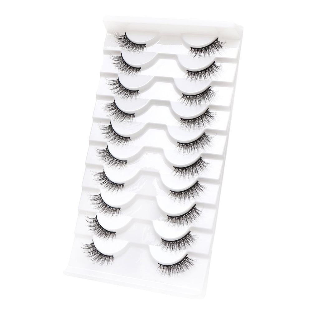 10 Pairs False Eyelash Cats Eye Eyelash Extension Curly False Lashes ...