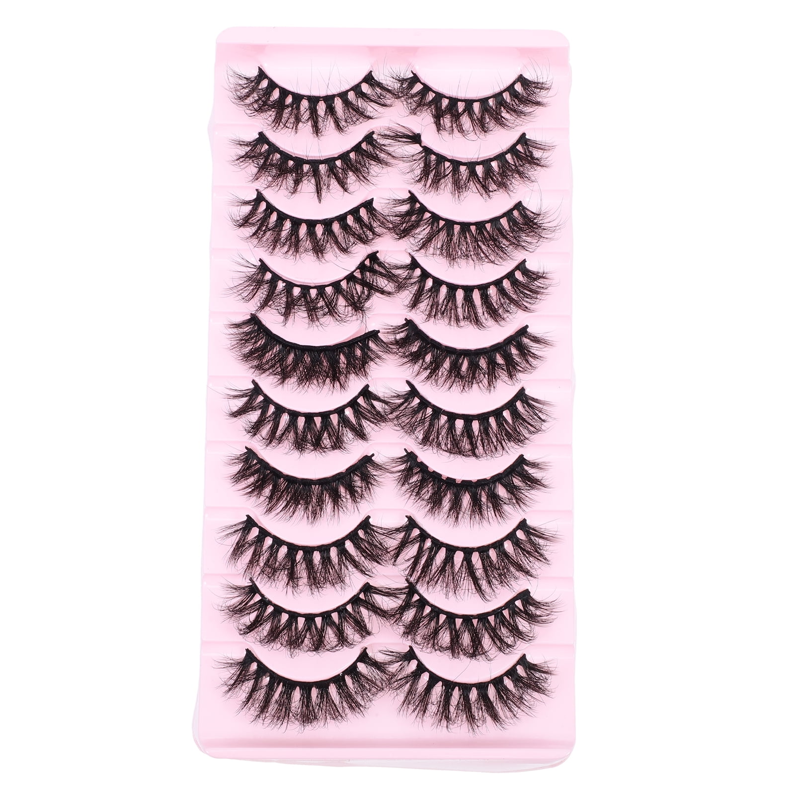 10 Pairs False Eyelashes Extensions Natural Look Fake Lashes for Women ...