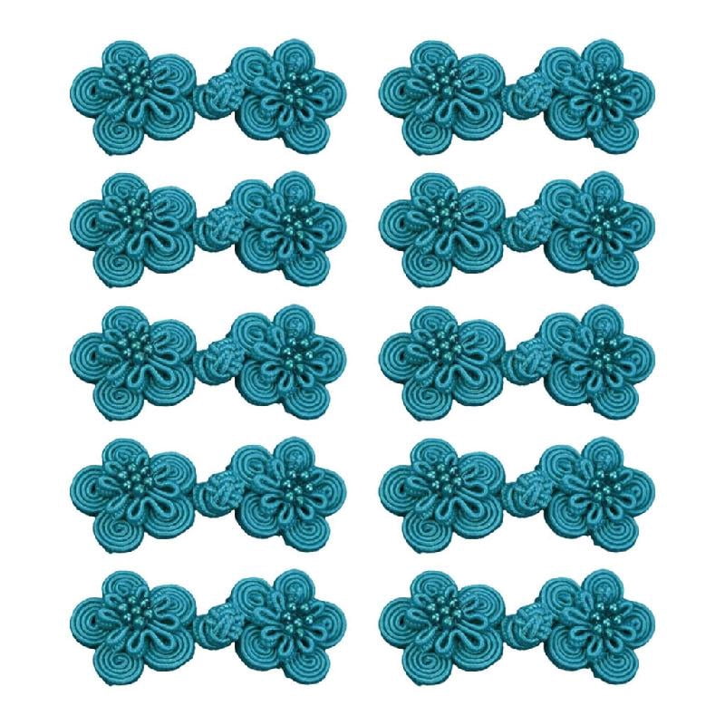 10 Pairs Flower Chinese Handmade Cheongsam Buttons Sewing Knot Fastener ...