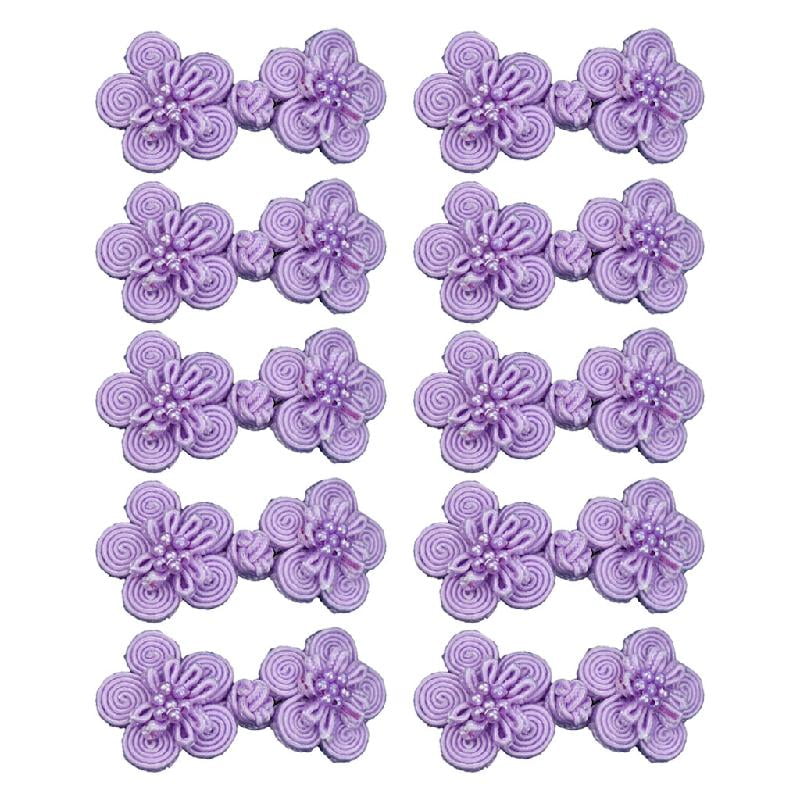 10 Pairs Flower Chinese Handmade Cheongsam Buttons Sewing Knot Fastener ...