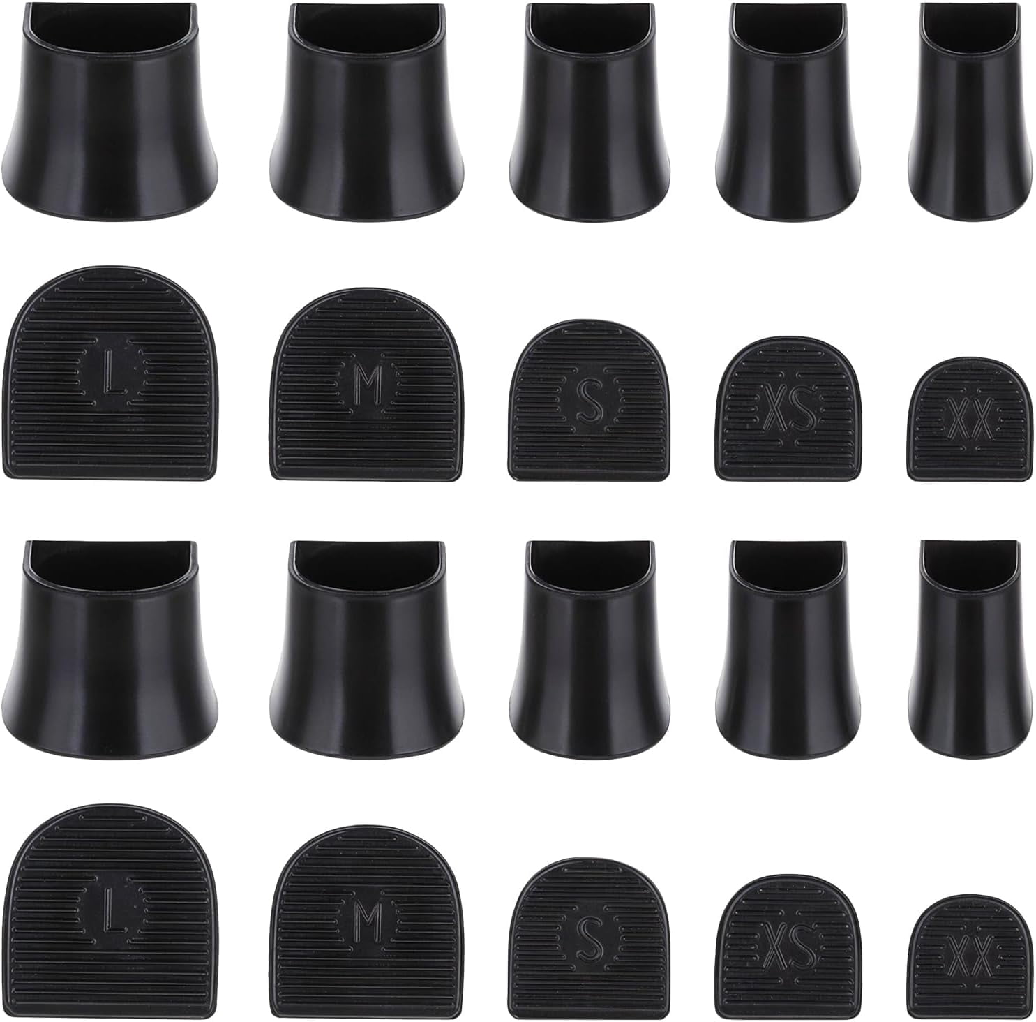 10 Pairs Heel Caps for High Heels,5 Sizes High Heel Protectors Black ...