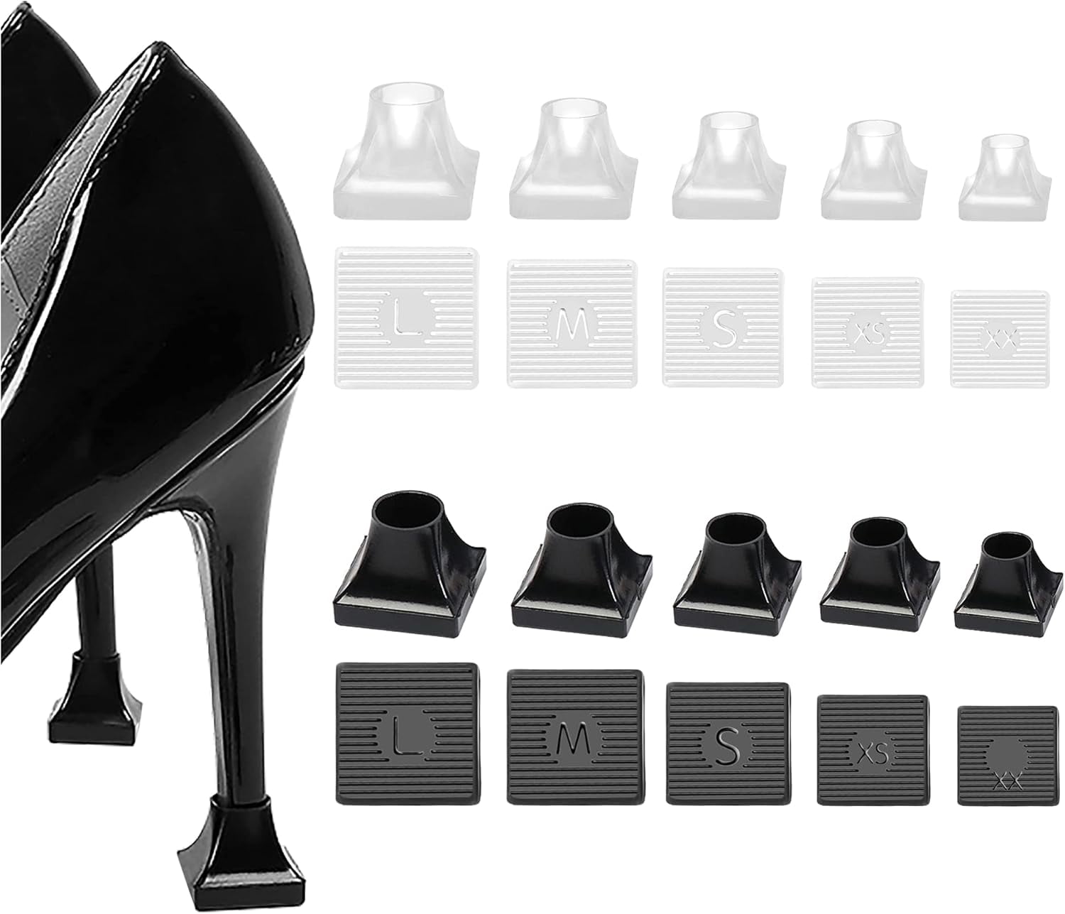 10 Pairs High Heel Protectors Heel Repair Caps Covers & Heel Stoppers ...