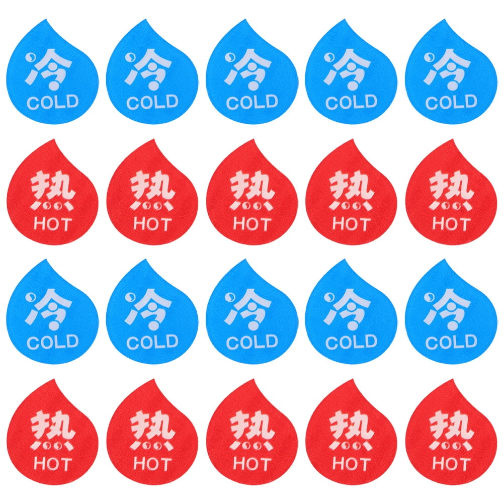 10 Pairs Hot Cold Indicator for Kitchen Gadgets and Water Sign ...