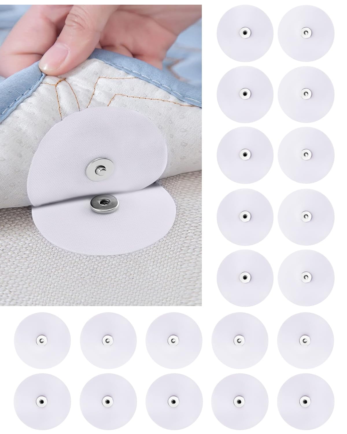 10 Pairs Iron on Duvet Cover Snaps, Duvet Metal Snap Clips for ...
