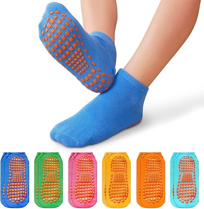 10 Pairs Kids Trampoline Socks, Anti-Skid Non-Slip Grip Socks for Boys ...