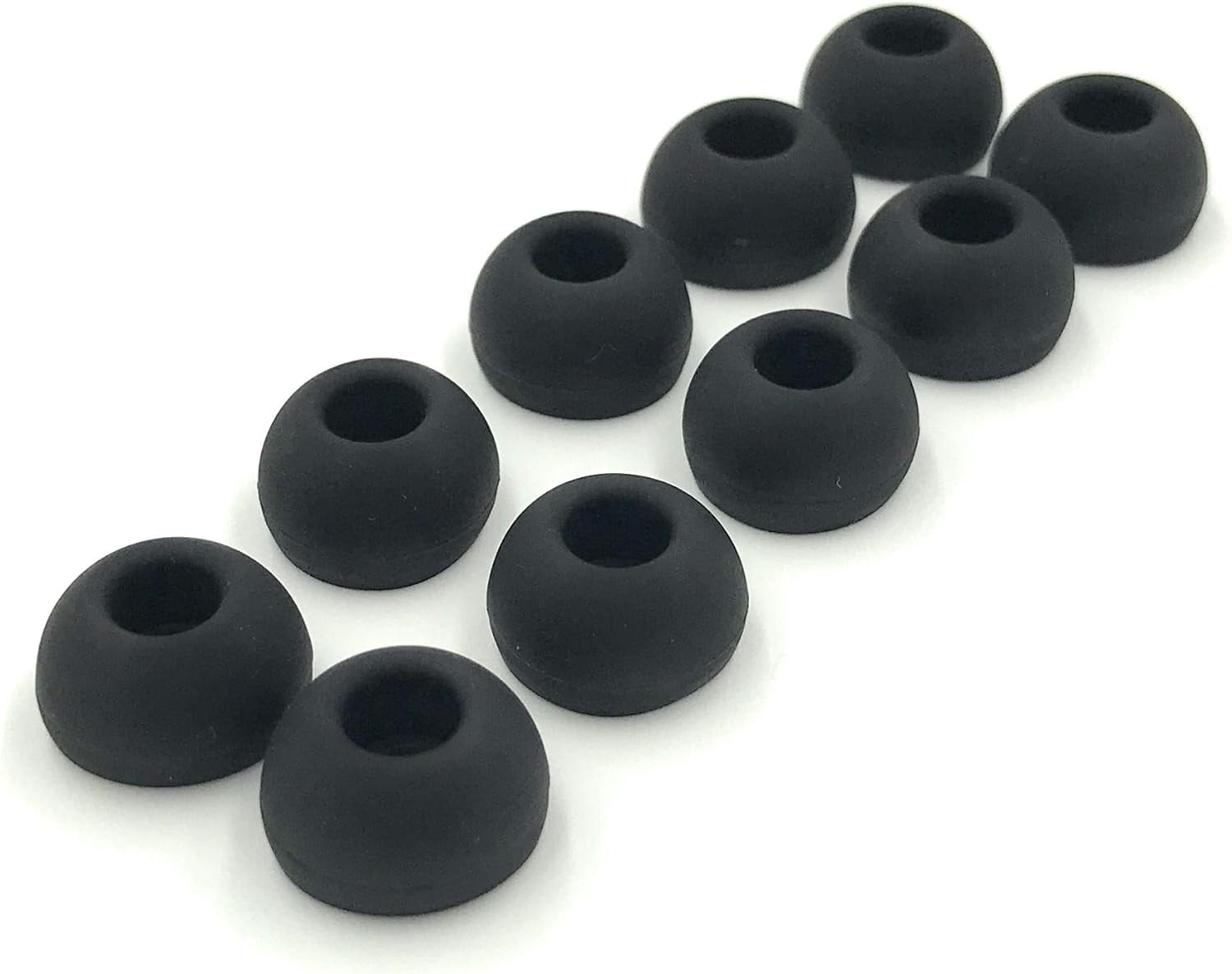 10 Pairs Large Black Silicone Replacement Earbuds Ear Buds Tips Covers ...