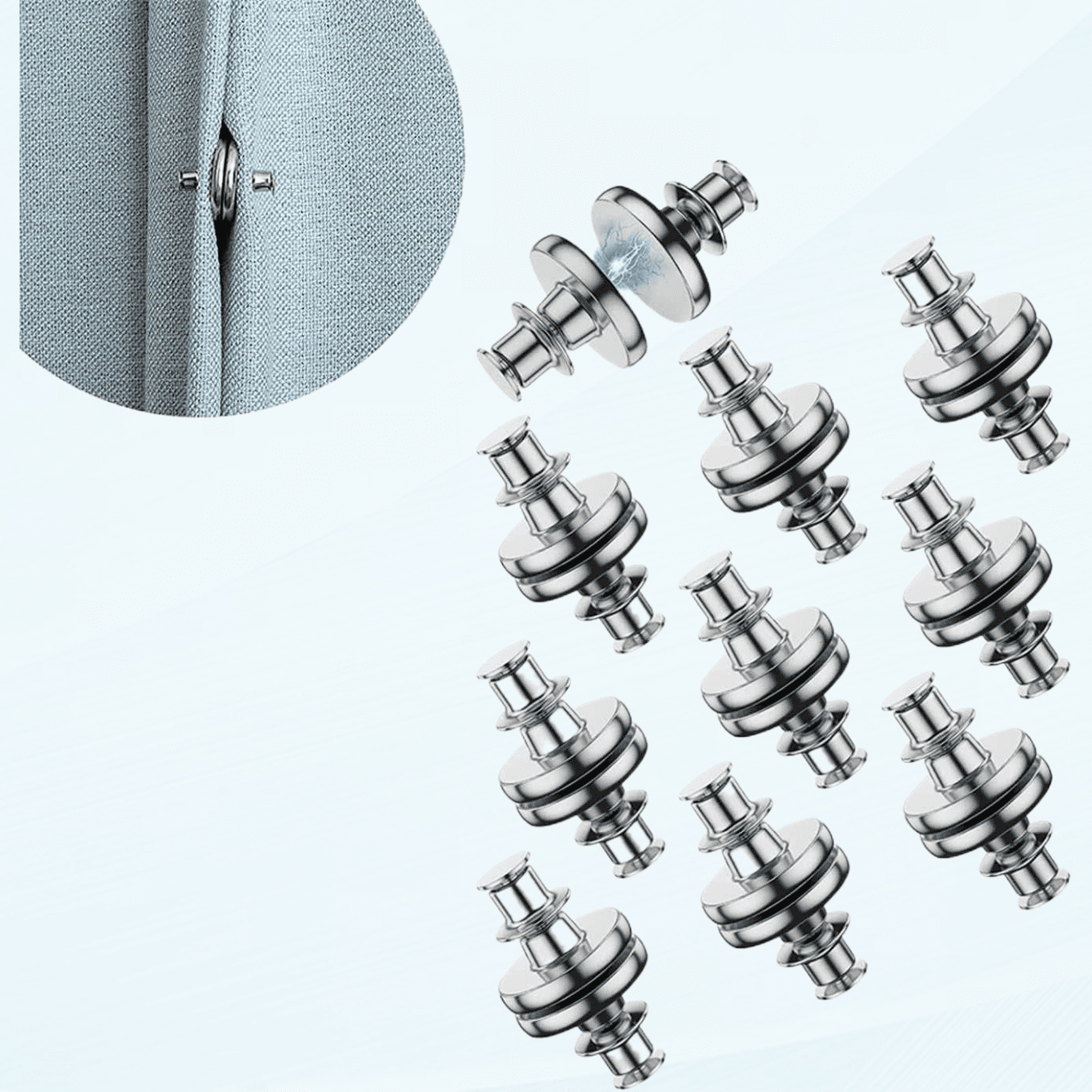 10 Pairs Magnetic Curtain Clips, Shower Curtain Clips, removable Heavy ...