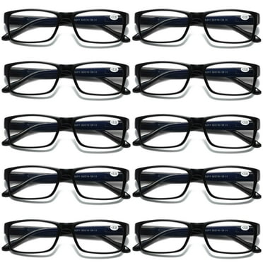6 Pack Reading Glasses by BOOST EYEWEAR, Traditional Black Frames, for ...