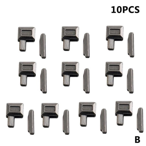 10 Pairs Metal Zipper Slider Retainers with Insertion Pins, Zipper ...