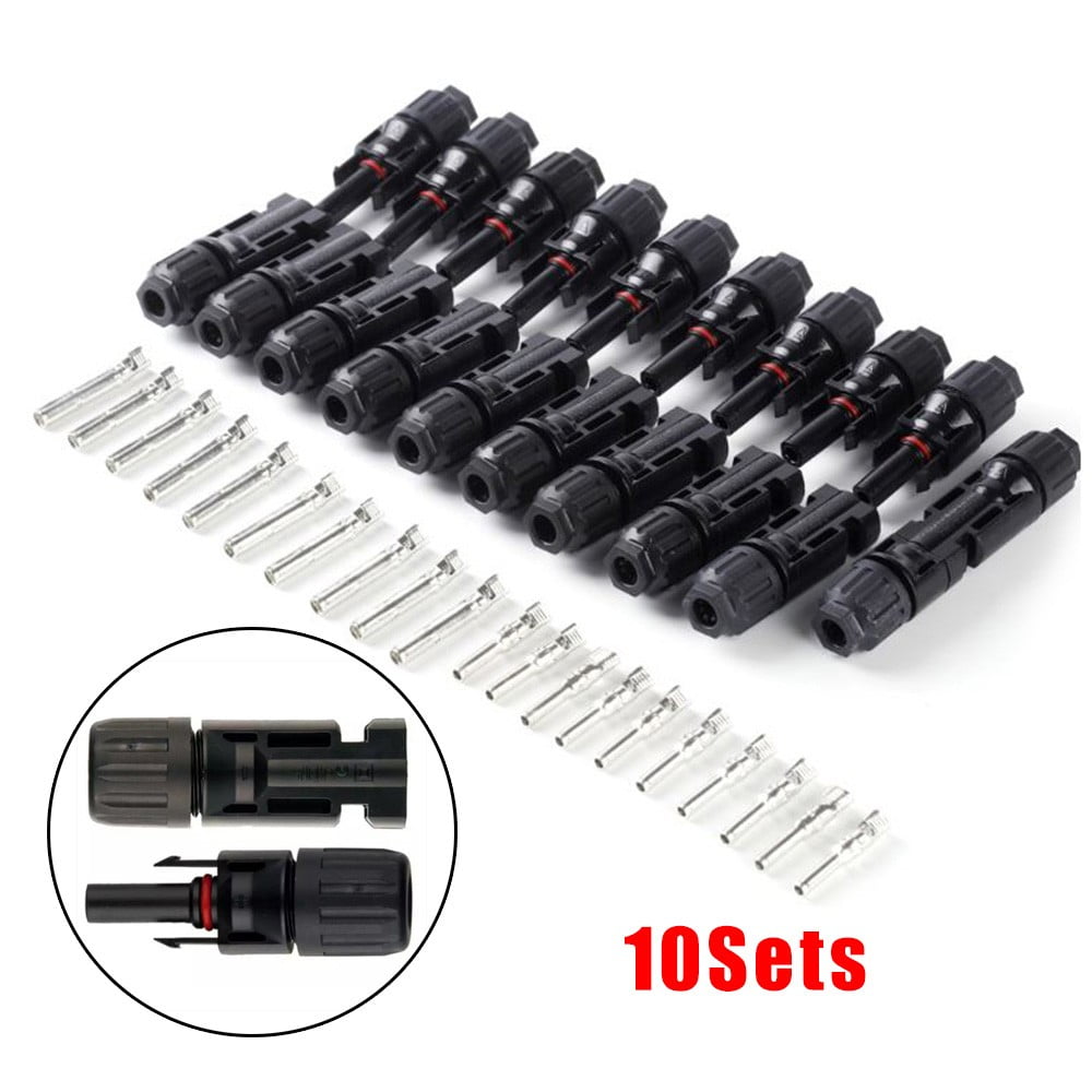10 Pairs NEW Male Female M/F Wire Cable Connector Set Solar Panel ...