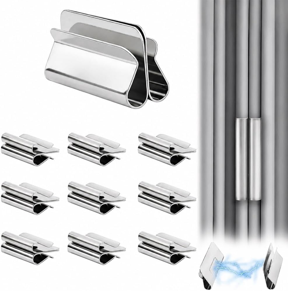10 Pairs the New Magnetic Curtain Clips Strong Double-Sided Light ...