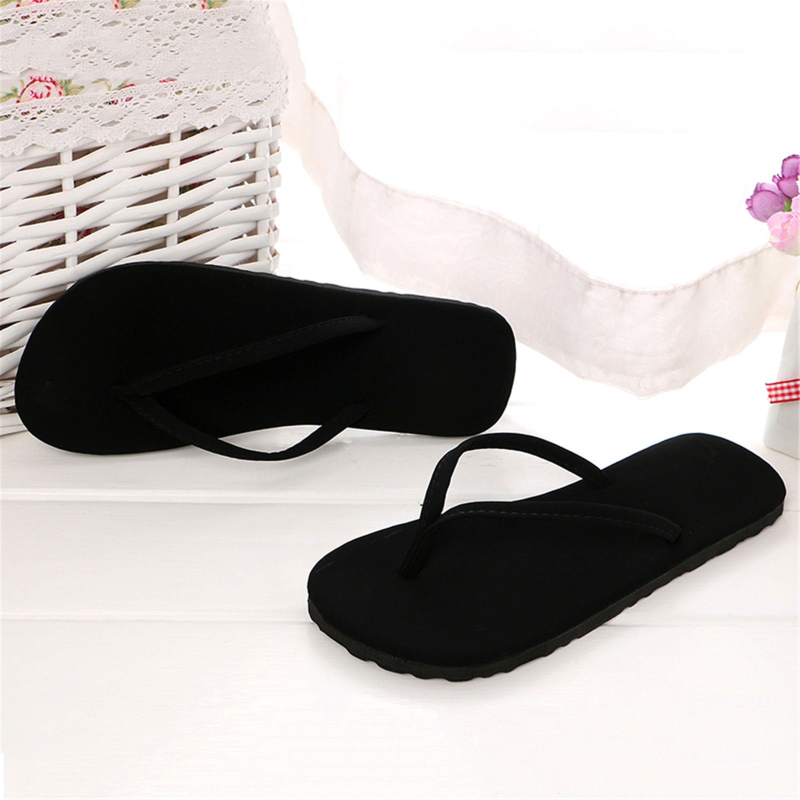10 Pairs Non Slip Velour Closed Toe Slippers, Washable Reusable Spa ...