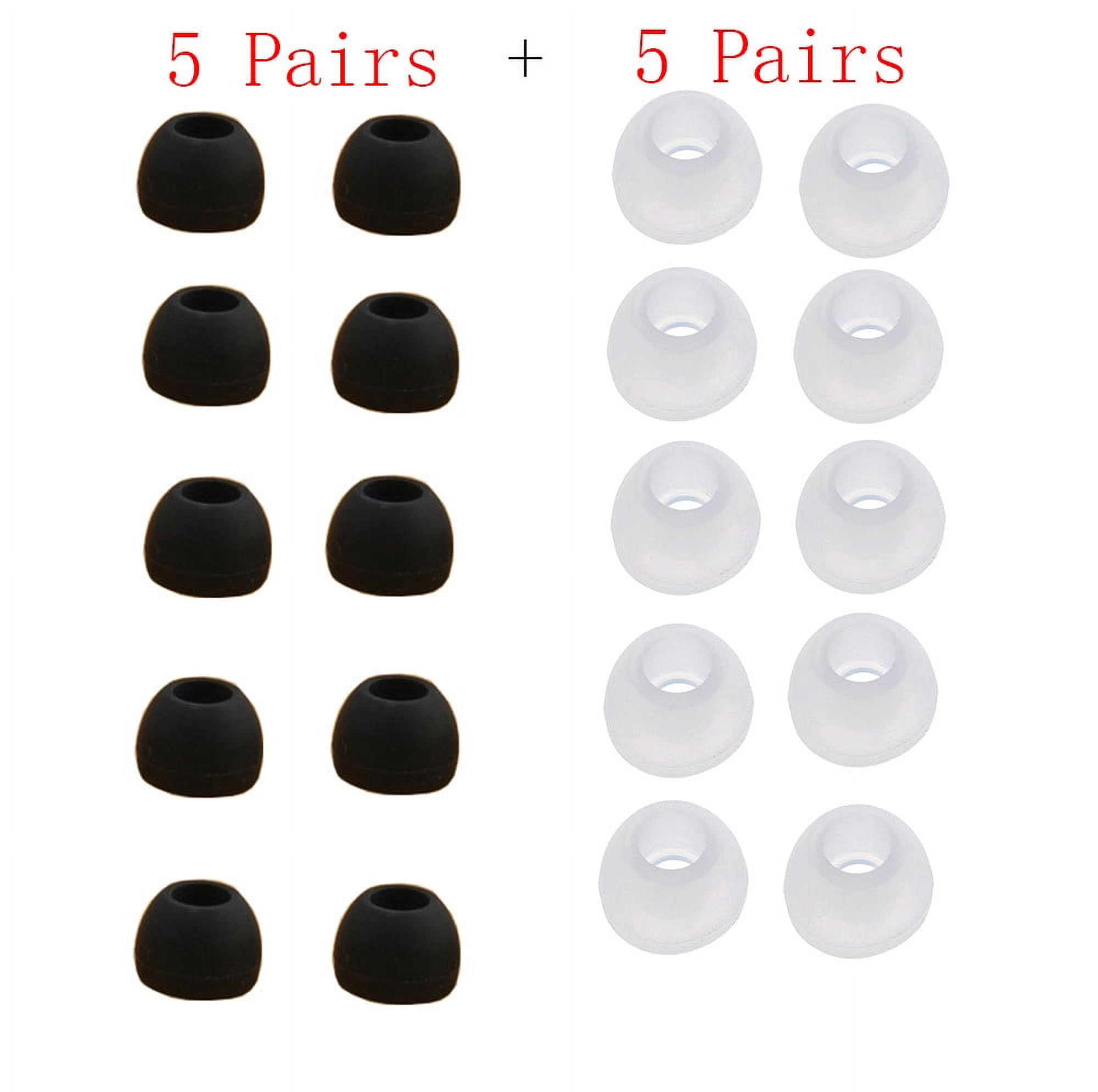10 Pairs Replacement Silicone Ear Tips, Soft Ear Tips Set, Noise ...