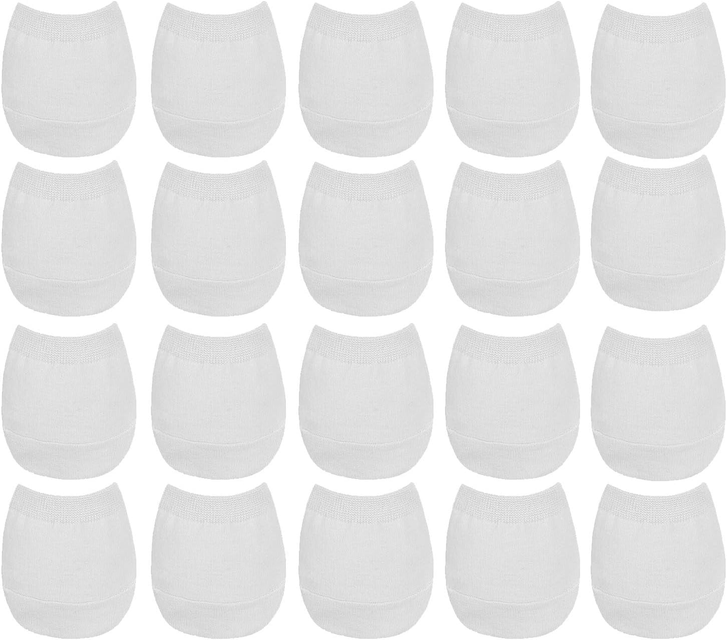 10 Pairs Seamless Clog Mule Half Socks for Women Cotton Toe Topper ...