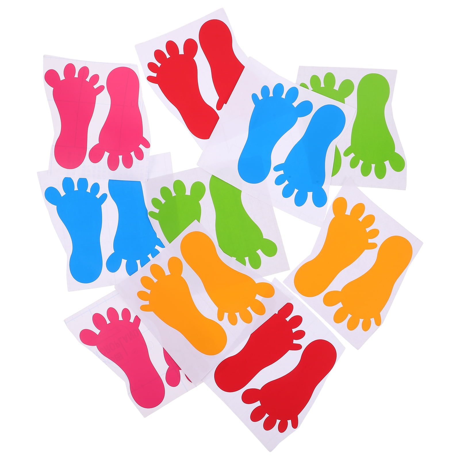 10 Pairs Self-Adhesive Footprint Stickers for Kindergarten Waterproof ...