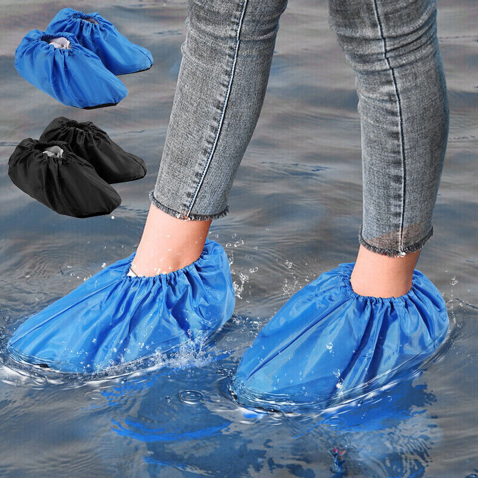 10 Pairs Shoe Covers Reusable Washable Non Slip Work Boot Overshoes In ...