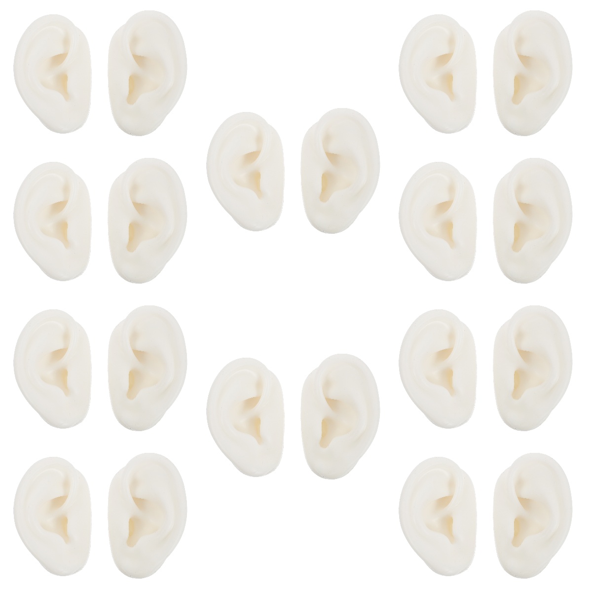 10 Pairs Silicone Ear Prosthetic Earring Model Artificial Ears Molds ...