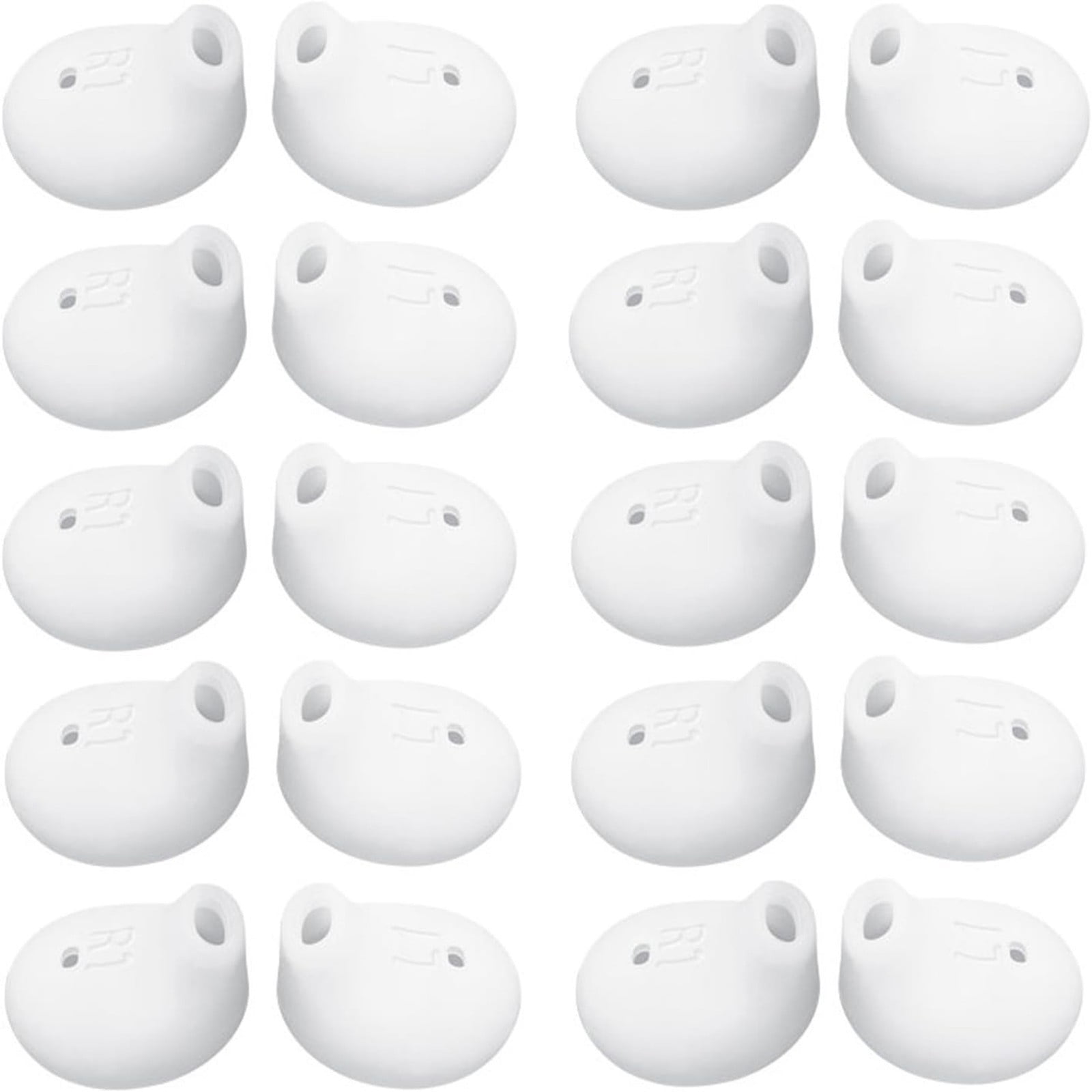 10 Pairs Silicone Earbud Tips Universal Fit For All Earbuds Comfortable ...