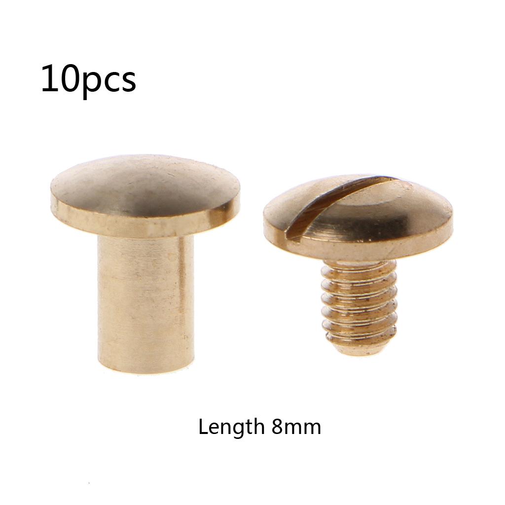 10 Pairs Silver/Gold Screws Assorted Copper Screws Posts for Leather ...