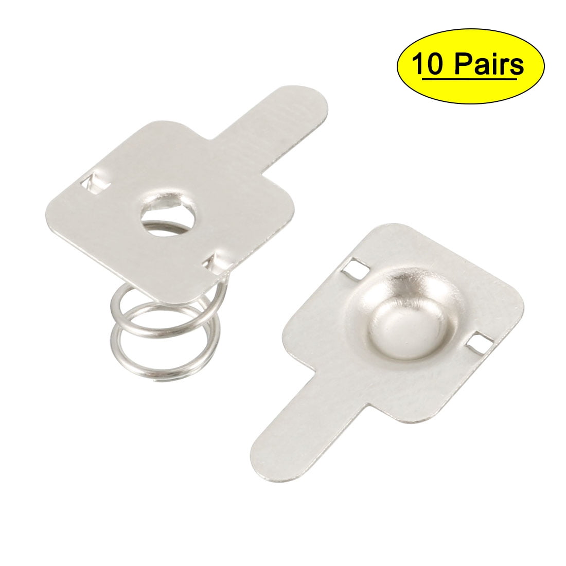 10 Pairs Silver Tone Metal Battery Spring Plate Set for AA AAA ...