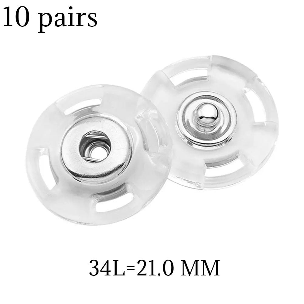 10 Pairs Transparent Invisible Snap Buttons for Clothing and ...