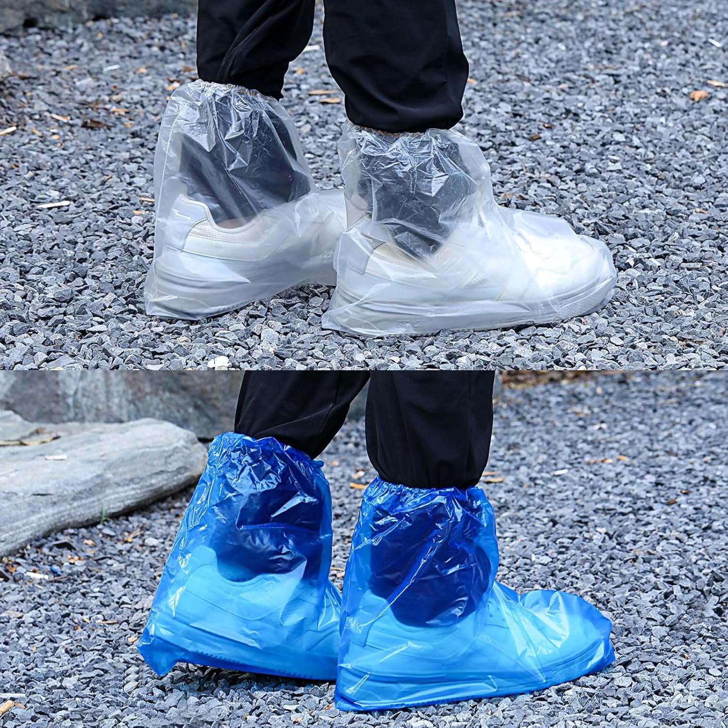 10 Pairs Waterproof Plastic Shoe Covers for Rain, Disposable Rain Non ...