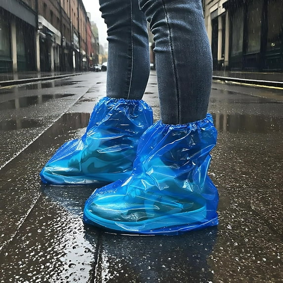 10 Pairs Waterproof Shoe Covers for Rain - Disposable Plastic Rain Shoe ...