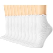 2 Pair White Bobby Socks w Butterfly Appliques - Womens Socks Sz 9-11 ...