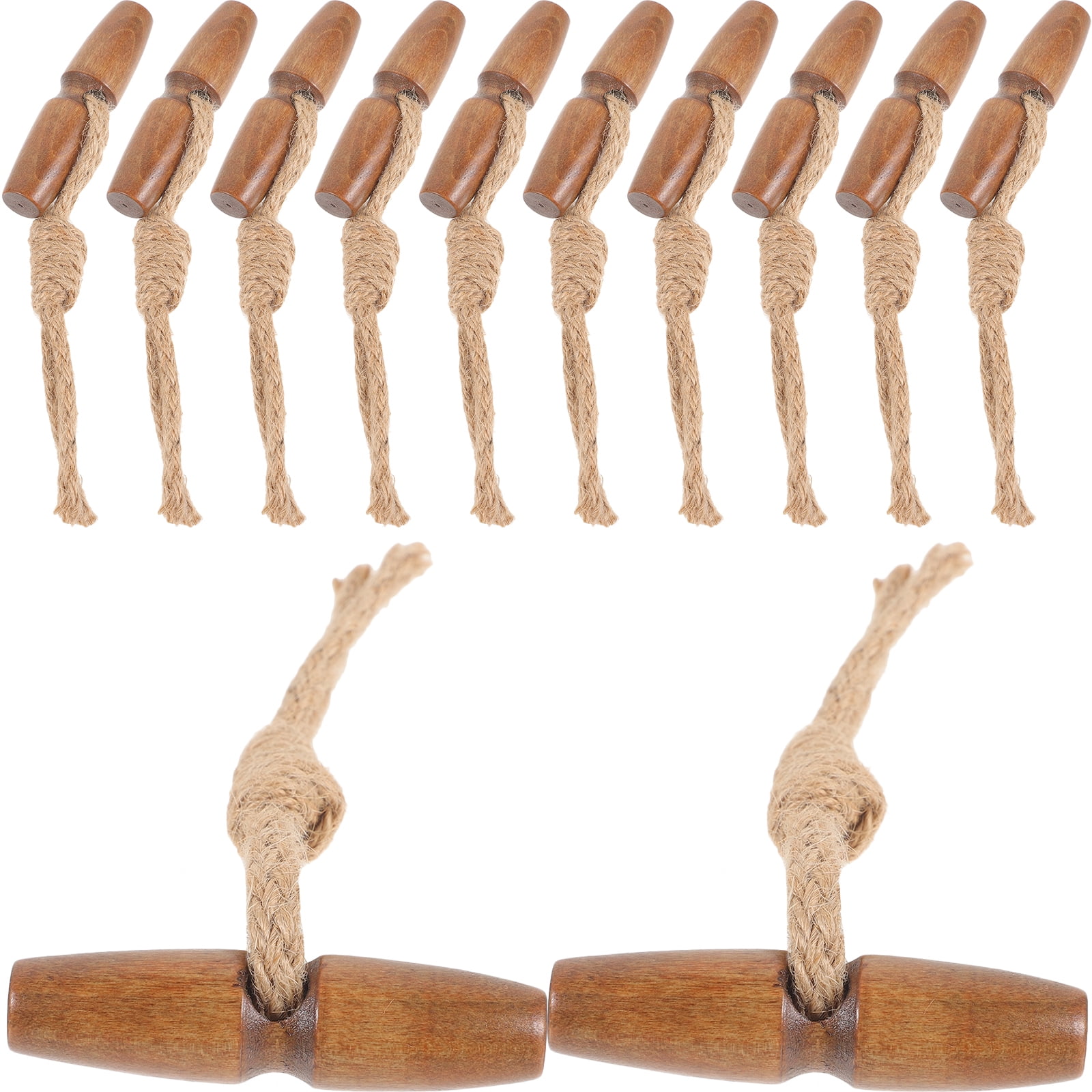 10 Pairs Wooden Horn Buckle Decor Coats Sewing Buttons Overcoat ...