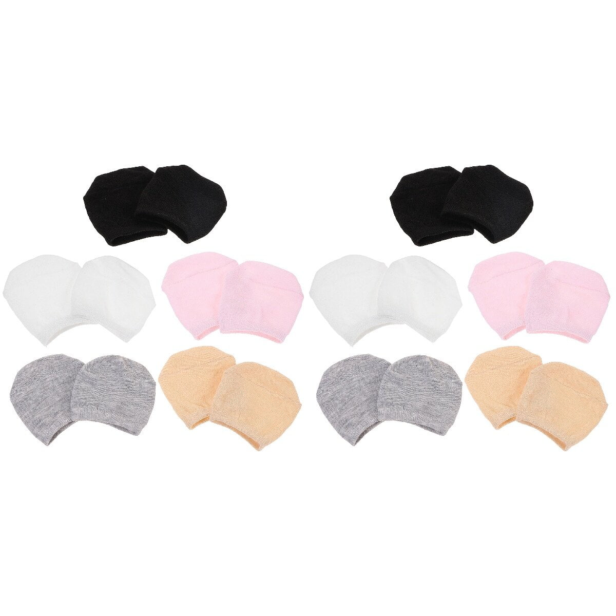 10 Pairs of Cotton Half Socks Toe Topper Liner Socks Toe Cover Socks ...