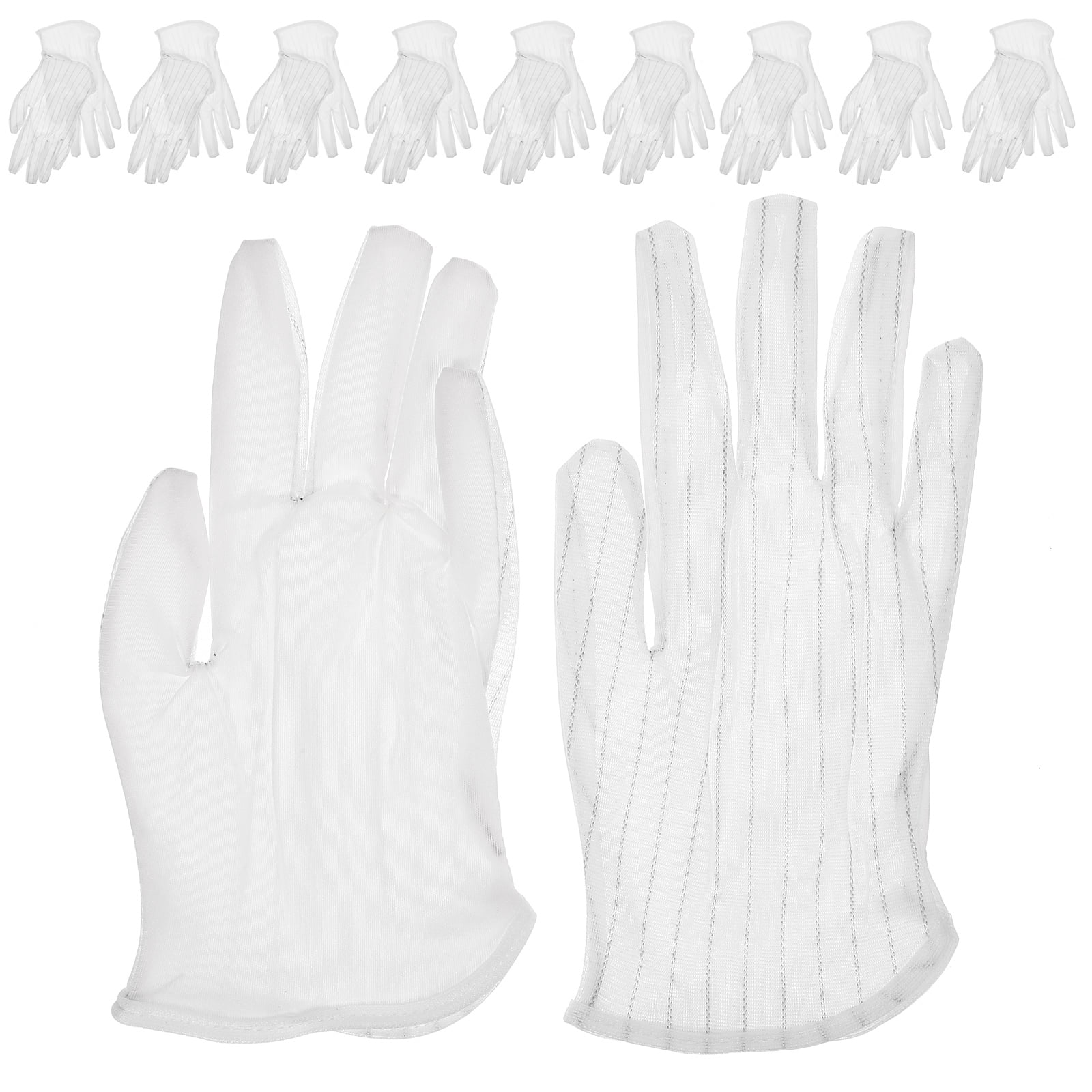 10 Pairs of Dust-free Cloth Gloves Jewelry Inspection Gloves for ...
