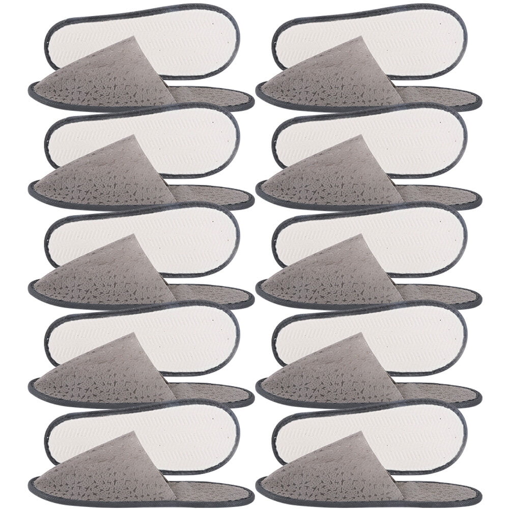 10 Pairs of Hotel Disposable Slippers Portable Travel Slippers Home ...