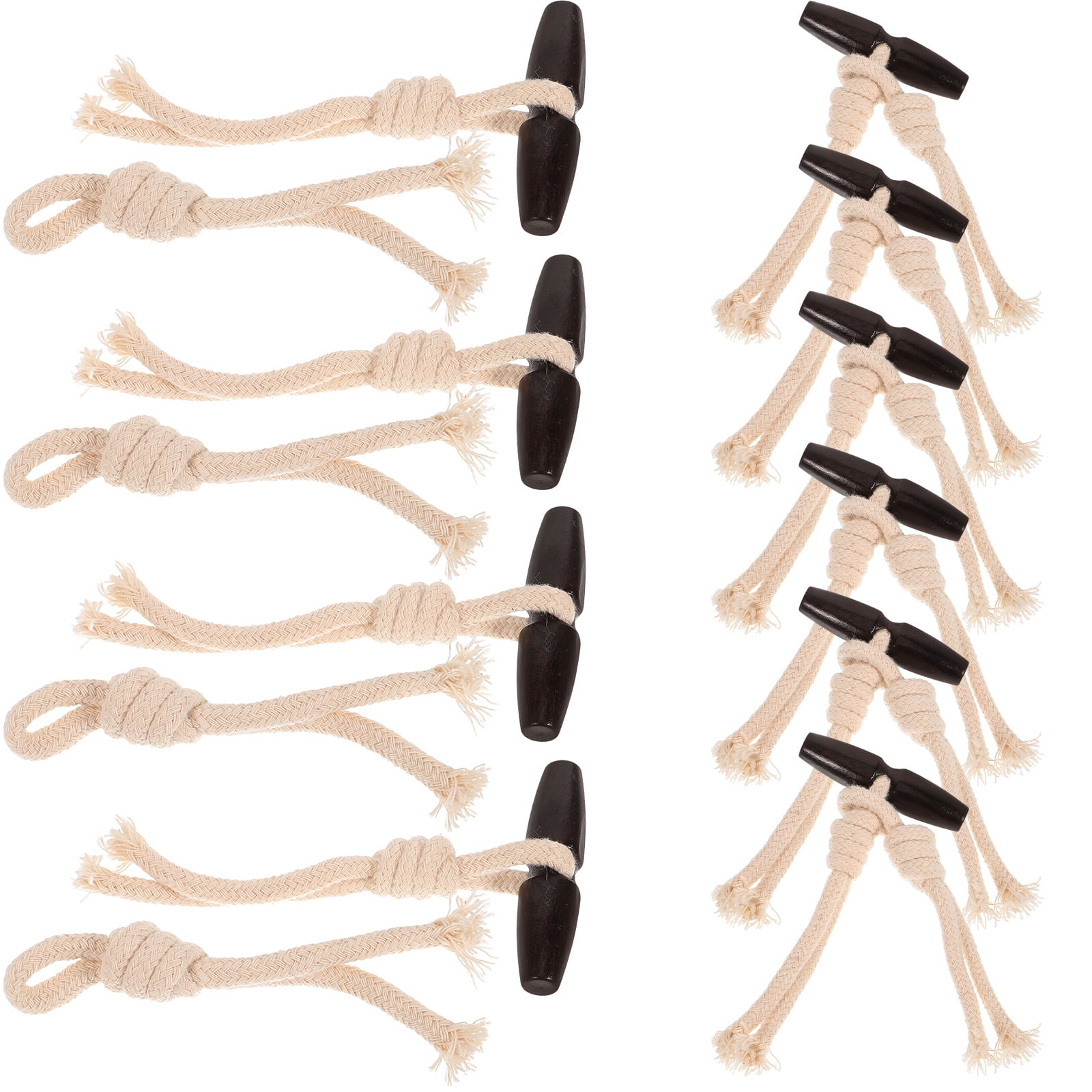 10 Pairs of Overcoat Buttons Decorative Coat Buttons Cotton Rope Sew-On ...