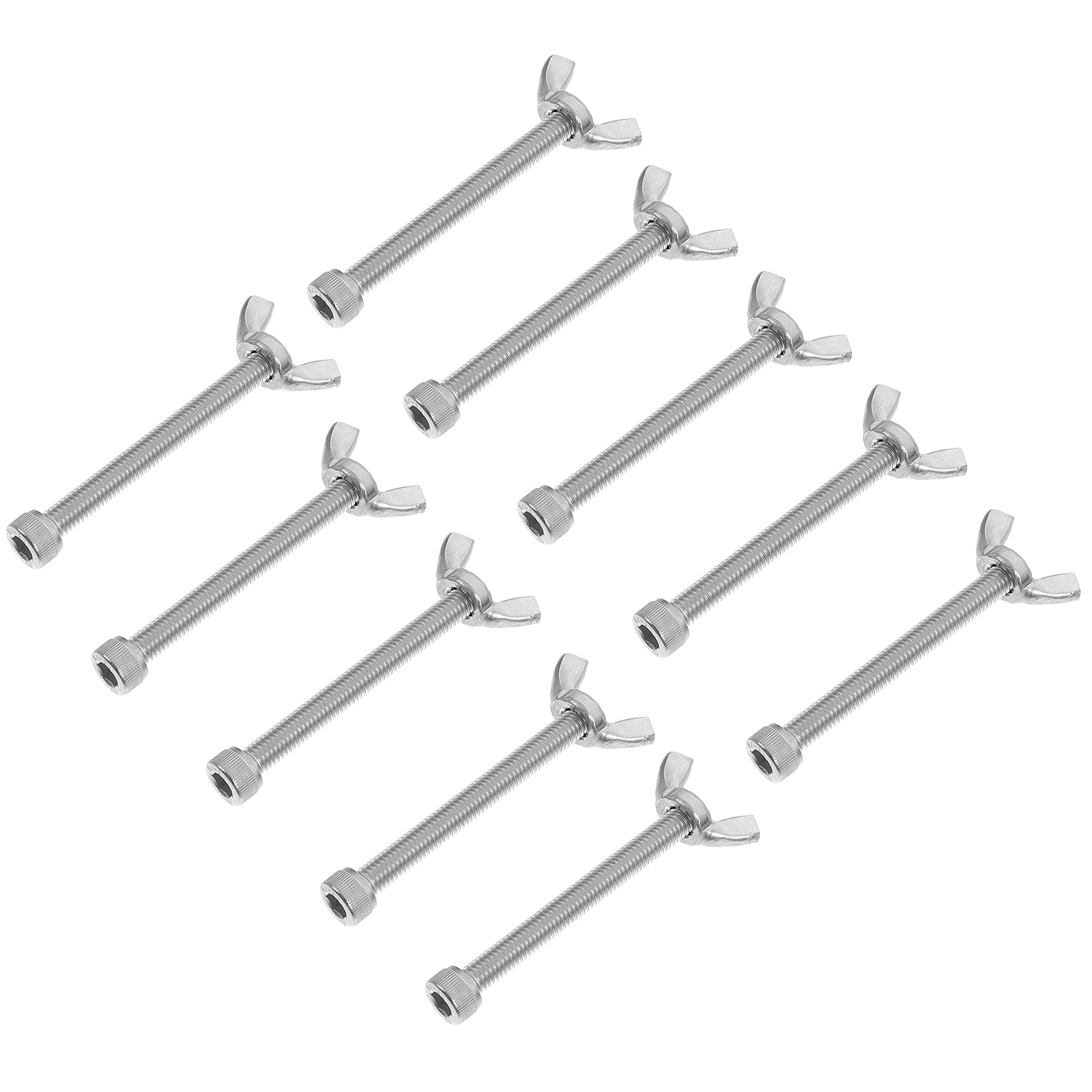 10 Pairs of Stainless Steel Nut Screw Kit Mounting Hardware Fitting ...