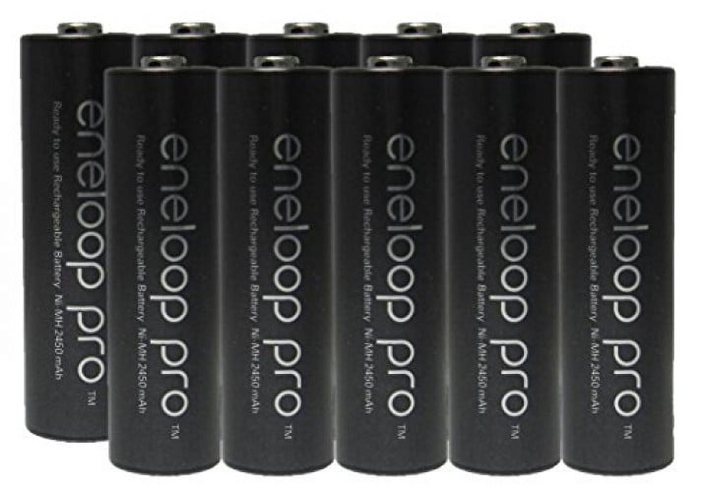 10 Panasonic Eneloop Pro Aa High Capacity Ni Mh 2550mah Min 2450mah