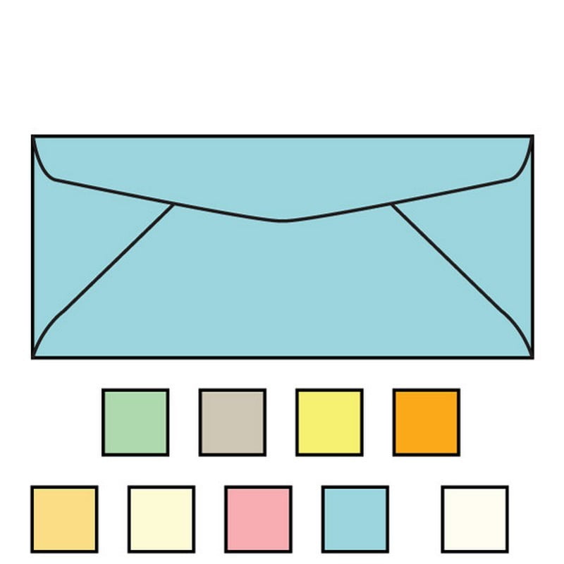 #10 Pastel Blue Envelopes, 4-1/8" x 9-1/2", 24# (Box of 500) - Walmart.com