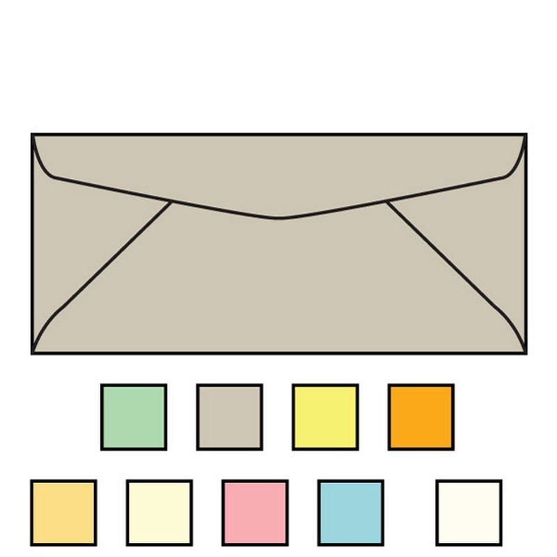 #10 Pastel Gray Envelopes, 4-1/8" x 9-1/2", 24# (Box of 500) - Walmart.com