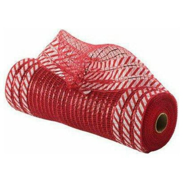 10 Patterned Edge Mesh: Candy Cane (10 Yards) - Walmart.com