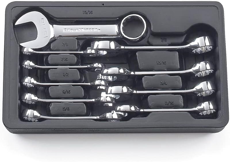 10 Pc. 12 Pt. Stubby Combination Wrench Set, SAE - 81905 - Walmart.com