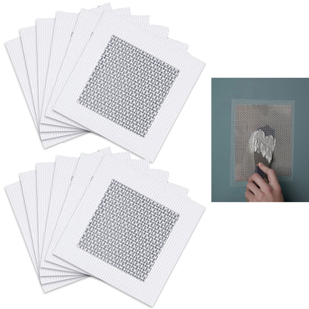 10 Pc 3.93" x 3.93" Adhesive Mesh Wall Repair Patch for Damaged Drywall ...
