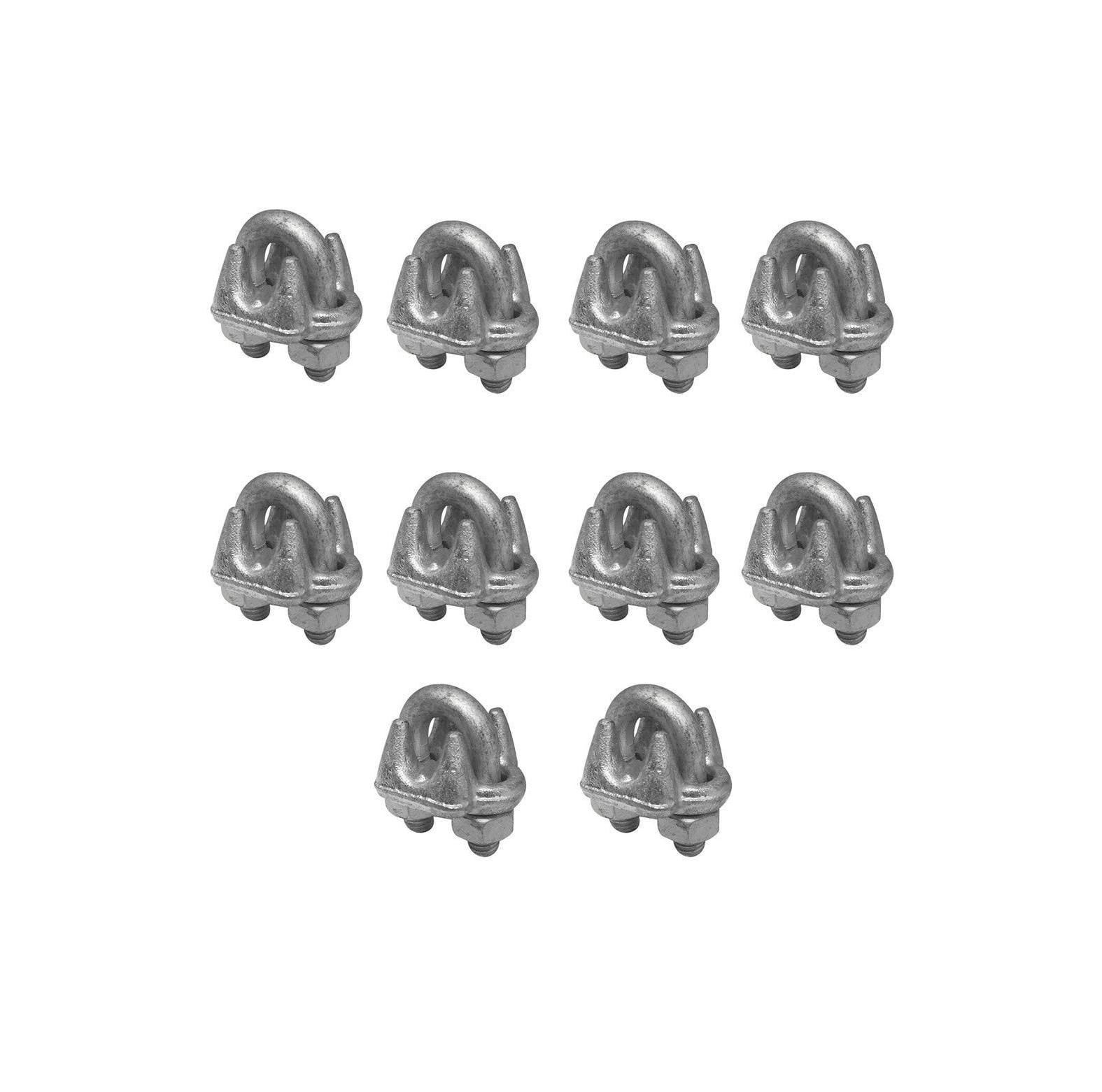 10 Pc 5/16" Marine Galvanized Drop Forged Wire Rope Clip Cable Clamp ...