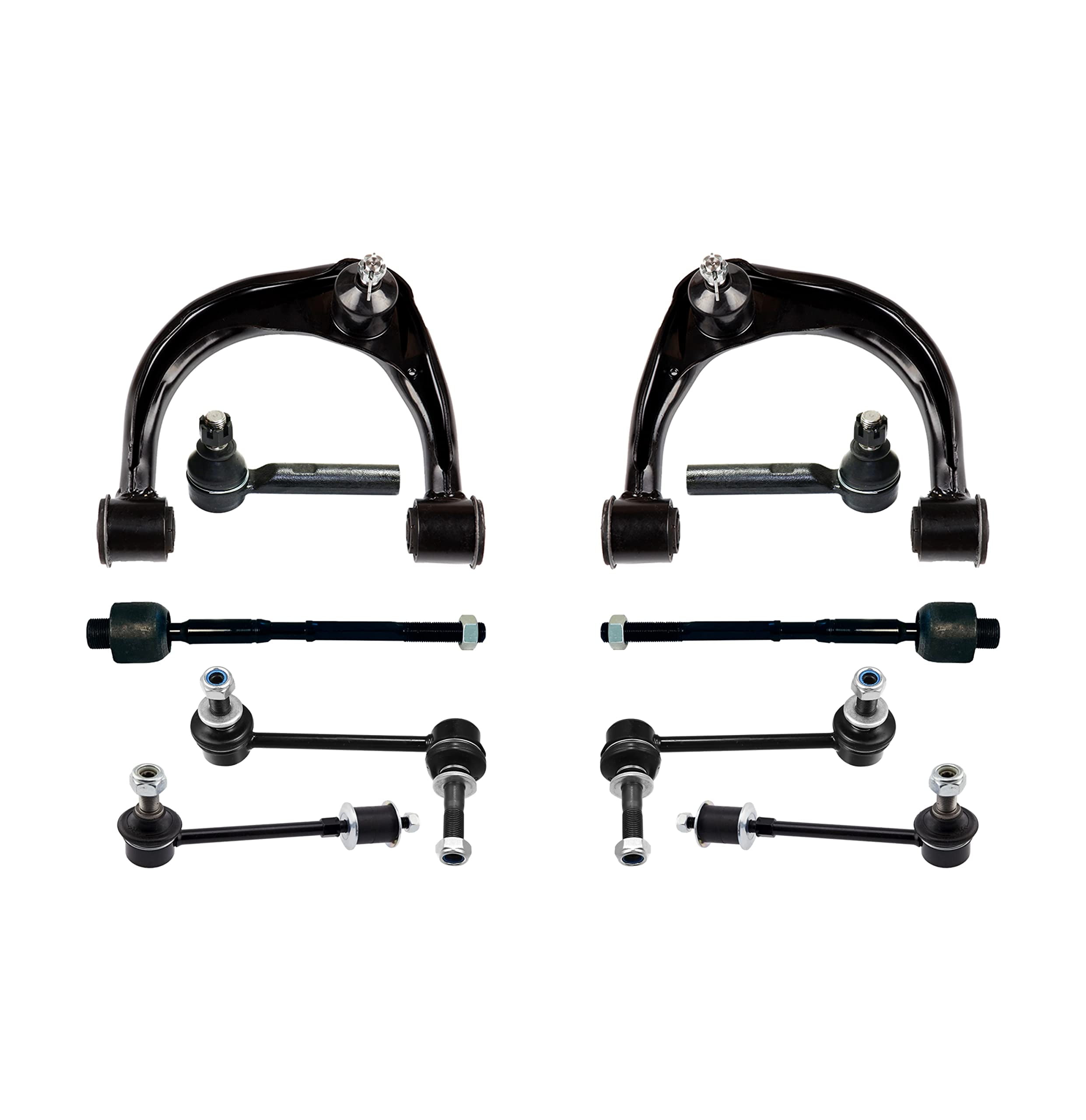 10 Pc Front & Rear Suspension Kit Upper Control Arms, Sway Bar End ...