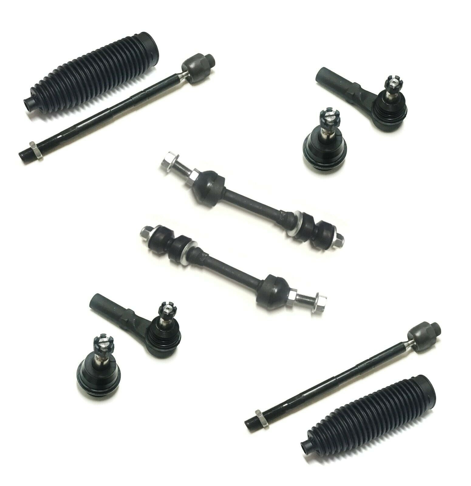 10 Pc Front Suspension Kit Only Inner & Outer Tie Rod Ends, Sway Bar ...