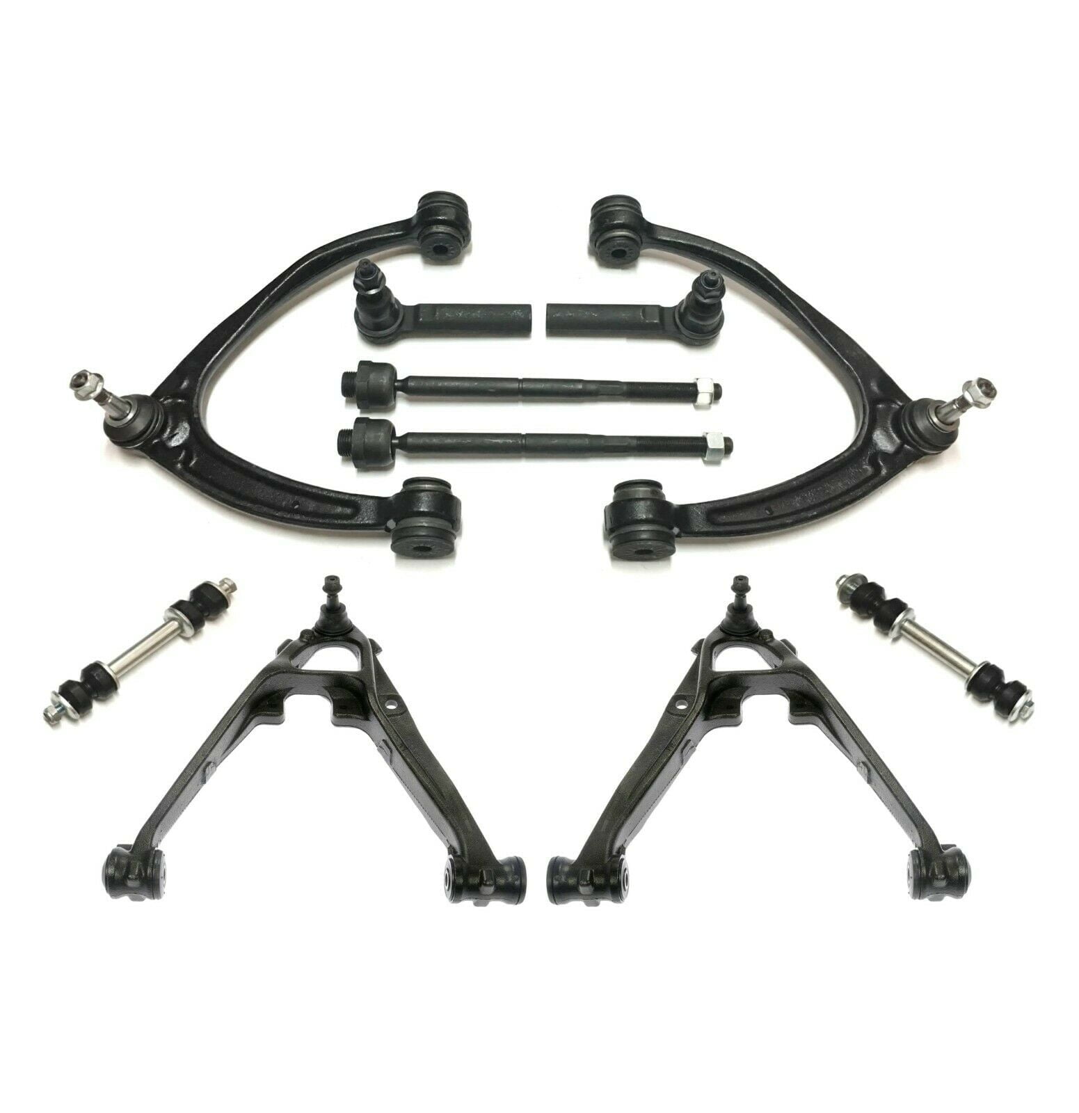 10 Pc Front Suspension Kit Outer & Inner Tie Rods Ends, Upper & Lower ...