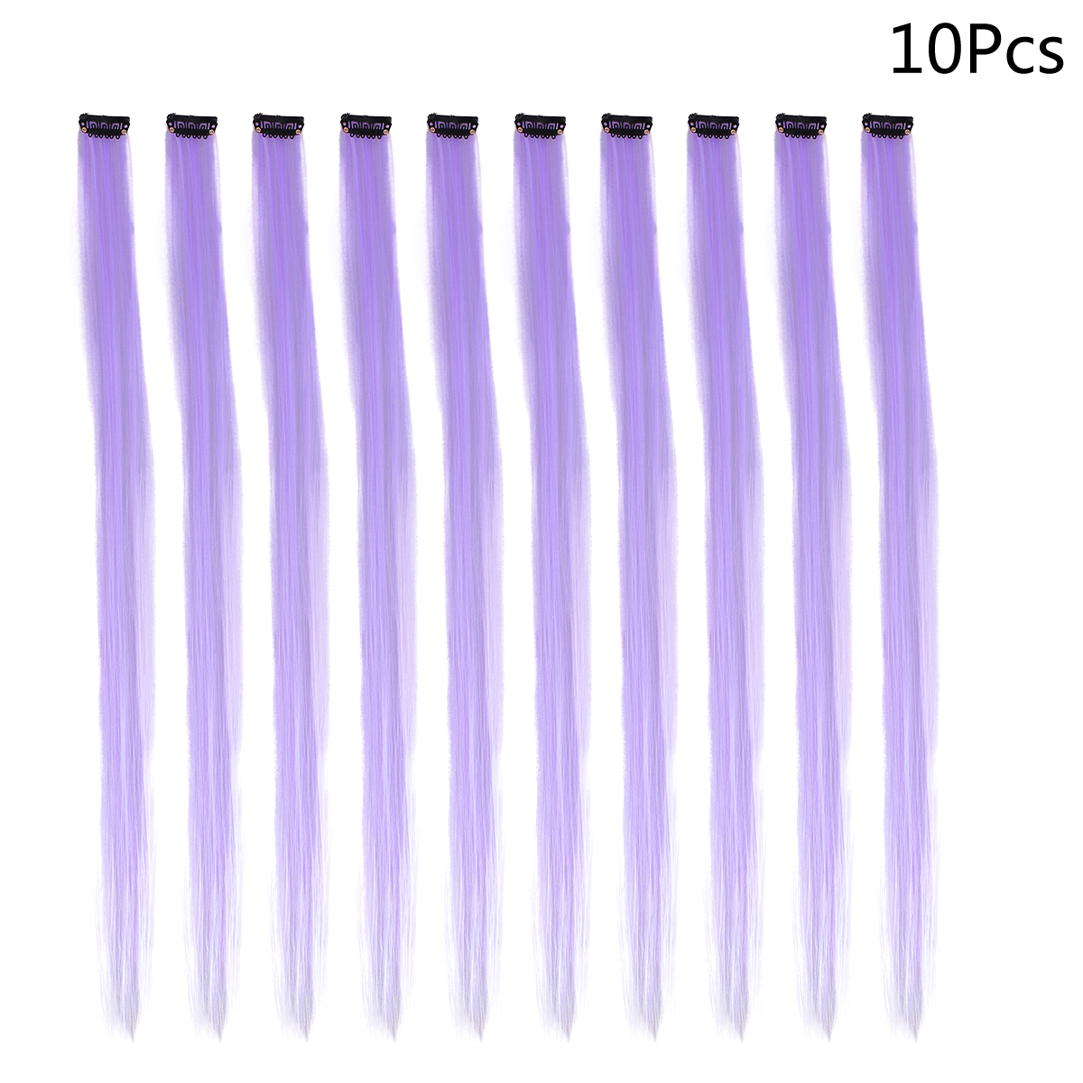 10 Pc Hair Extension Clip Hairpieces for Pins Clips Girls High ...