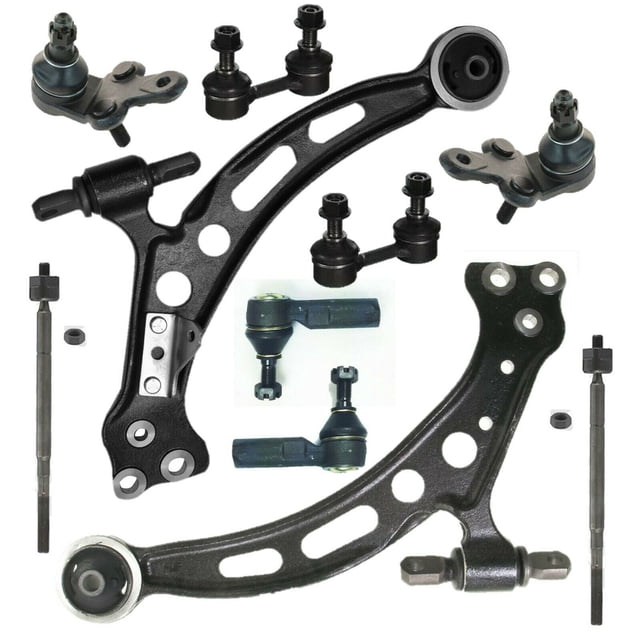 10 Pc Kit Front Lower Control Arms Lower Ball Joints Inner & Outer Tie ...