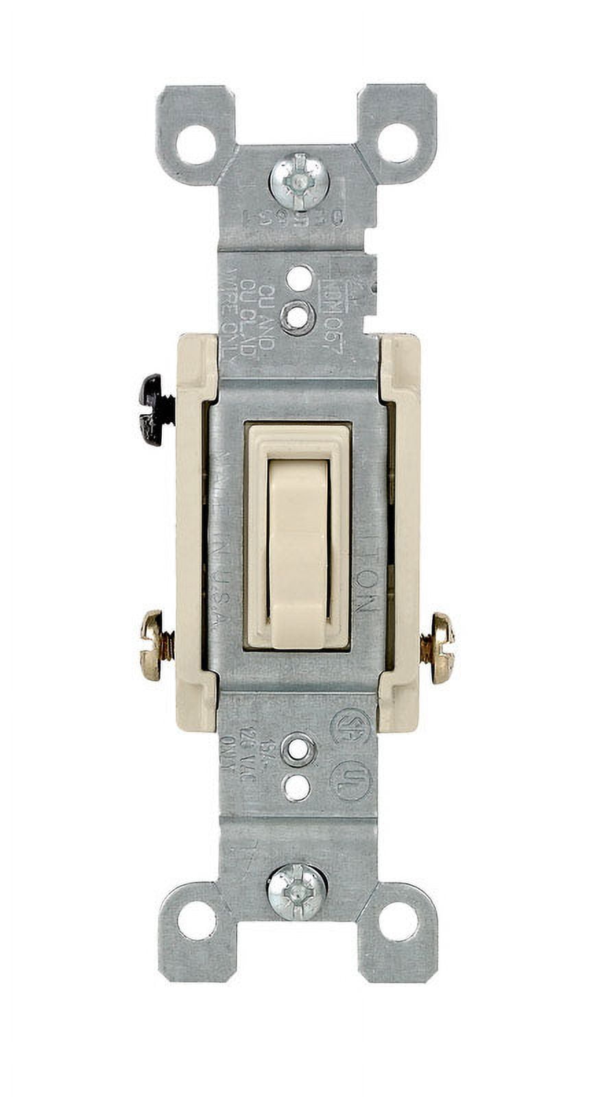 10 Pc, Leviton 15 Amps Toggle Switch Ivory 1 Pk - Walmart.com